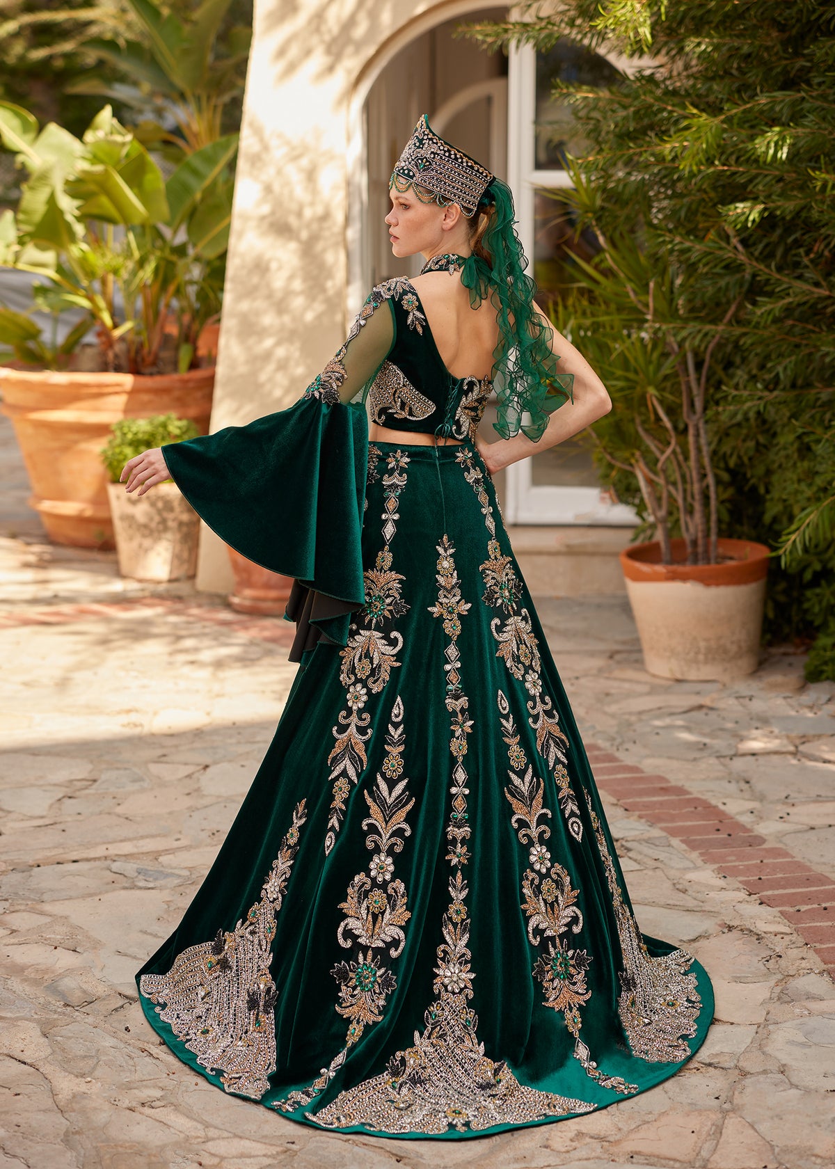 One Shoulder Henna Party Dress - Sultan Dress